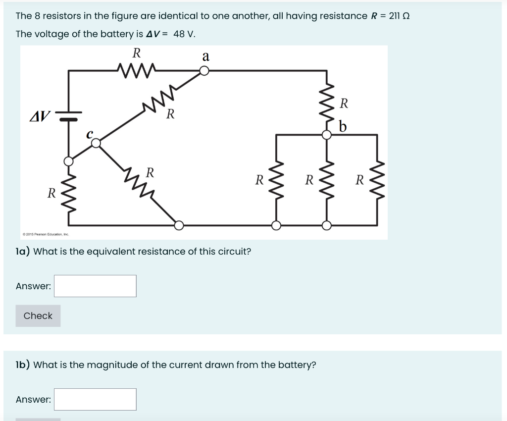 Solved The 8 resistors in the figure are identical to one | Chegg.com