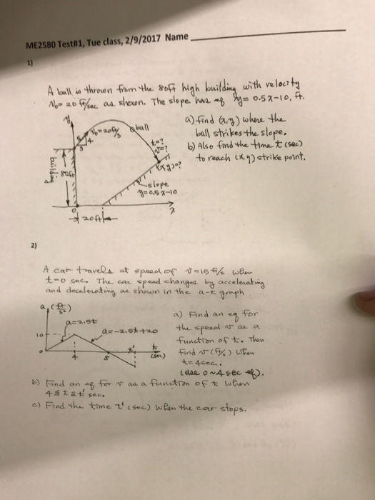 Solved A ball is thrown from the 80Ft high building with | Chegg.com