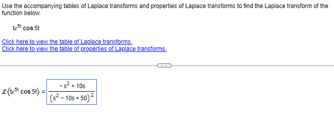 Solved Use the accompanying tables of Laplace transforms and | Chegg.com