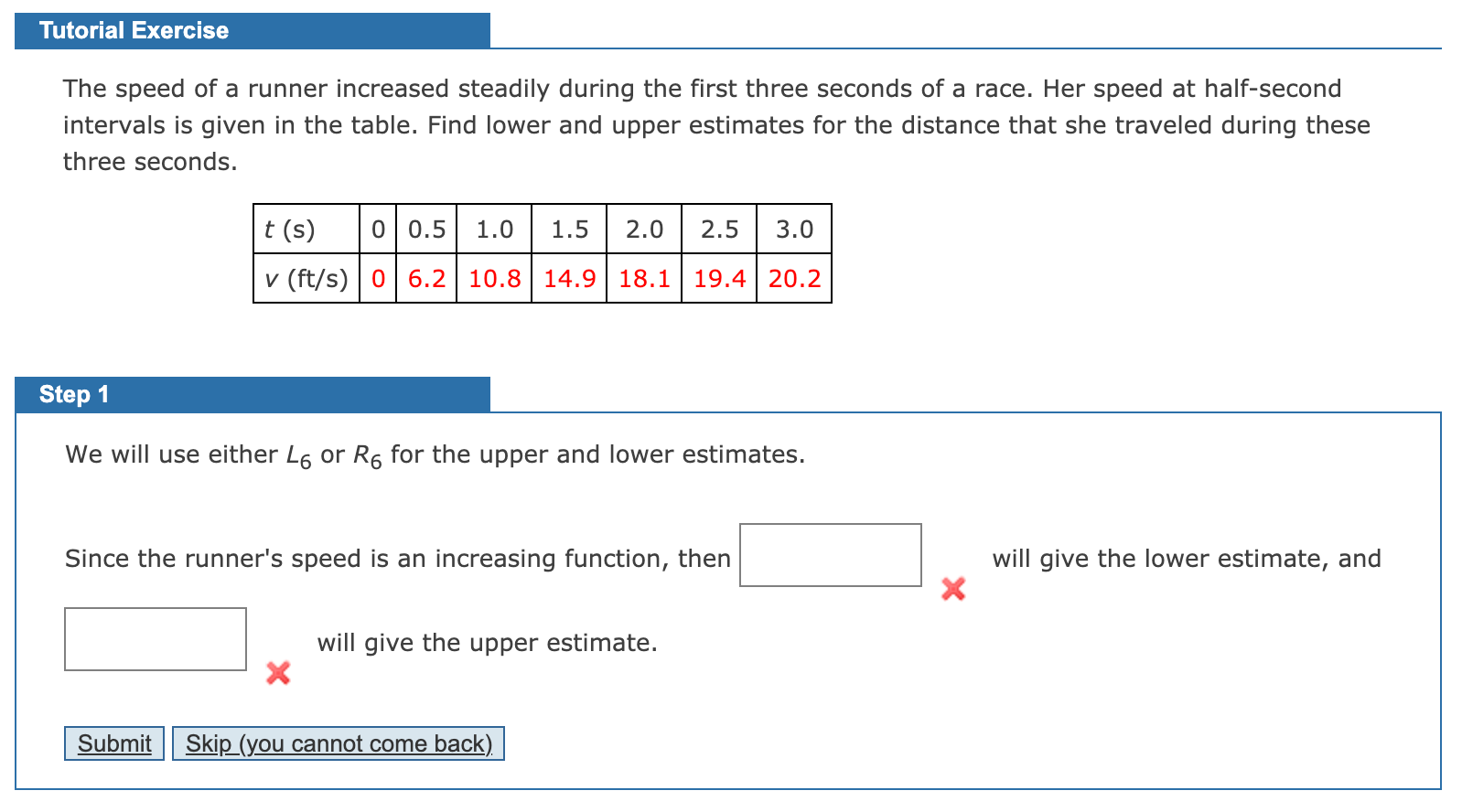 Solved Tutorial Exercise The speed of a runner increased | Chegg.com
