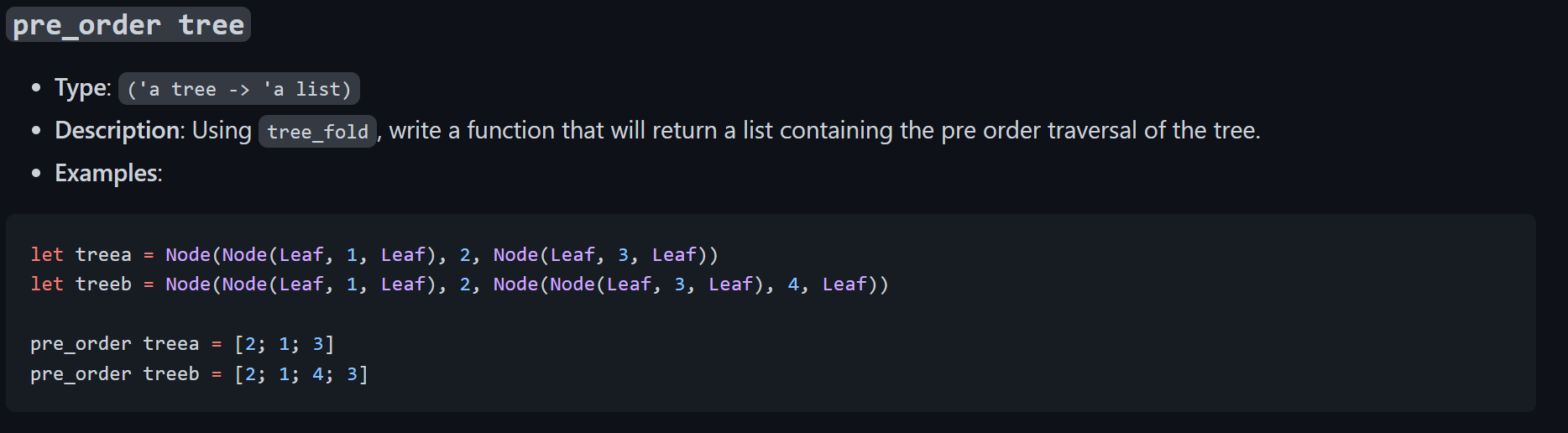 Solved type 'a tree = | Node of 'a tree *'a 'a 'a tree | Chegg.com