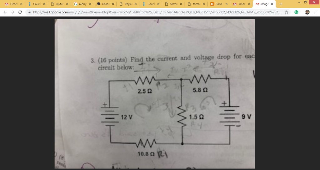 Solved Find the current and voltage drop for each resistor | Chegg.com