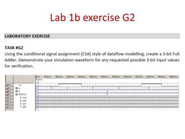 Solved Lab 1b exercise G2 LABORATORY EXERCISE TASK #G2 Using | Chegg.com