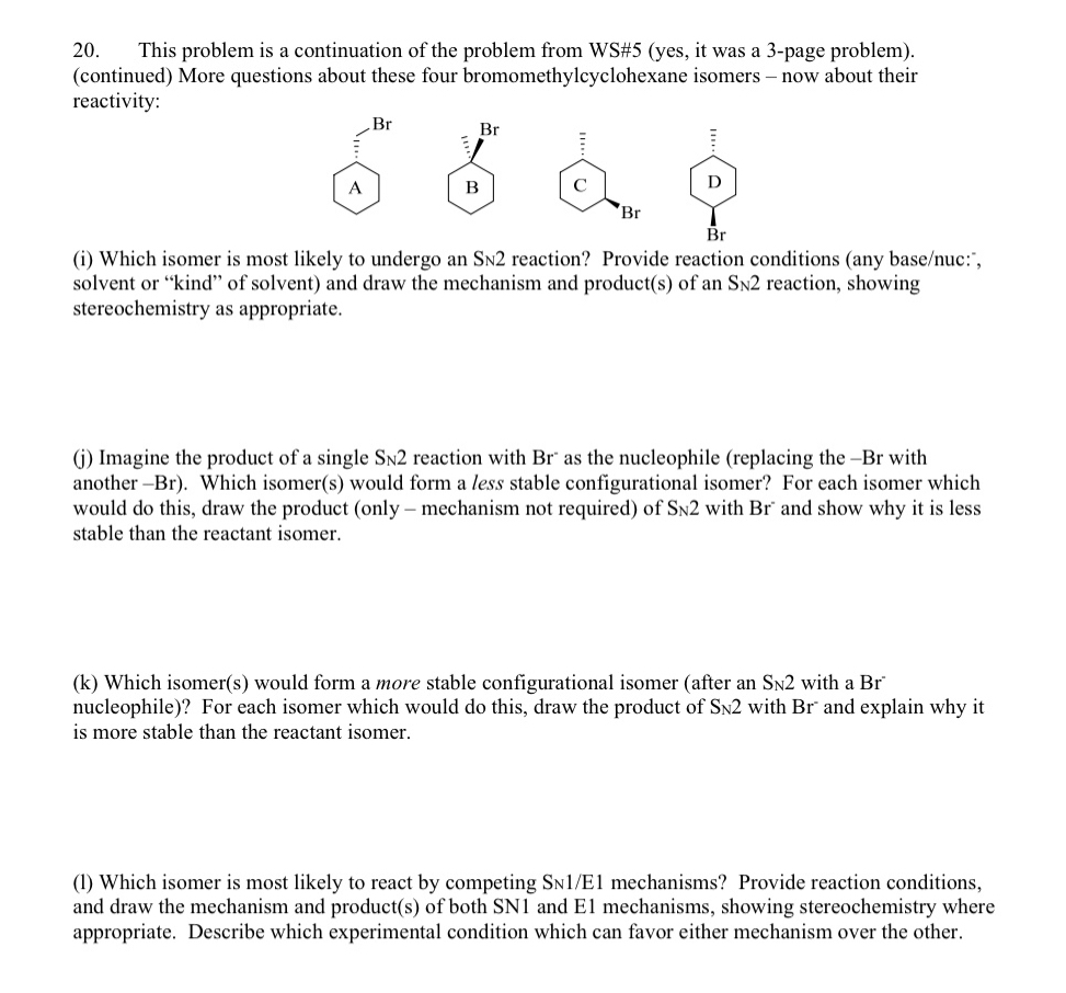 Solved 20. This problem is a continuation of the problem | Chegg.com
