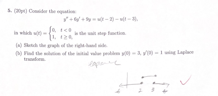 Solved 5. (20pt) Consider the equation: | Chegg.com