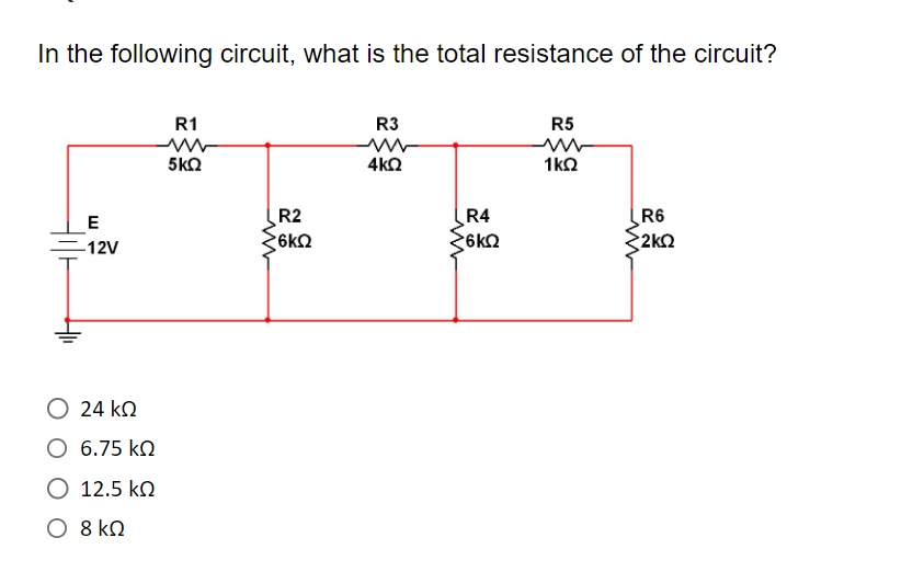 Solved In the following circuit, what is the total | Chegg.com