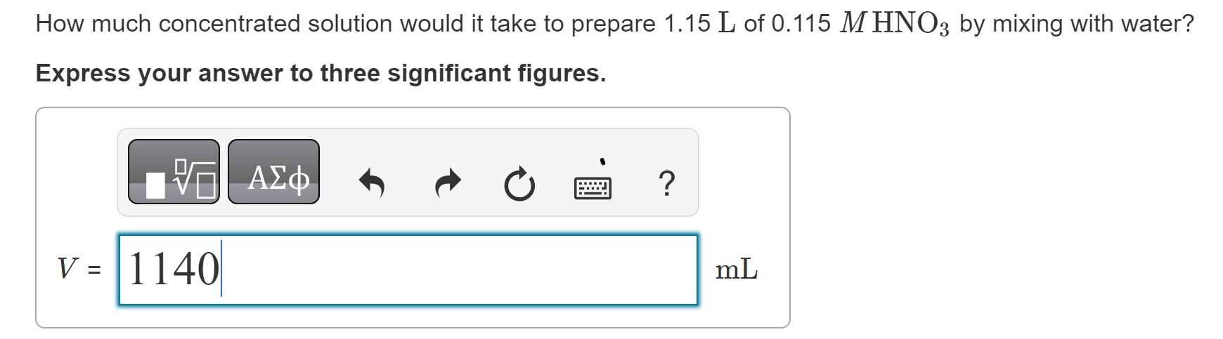 Solved Nitric acid is usually purchased in a concentrated | Chegg.com