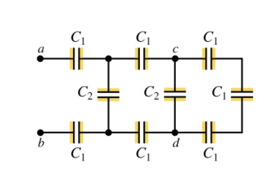 Solved In the figure (Figure 1), each capacitance C1 is 6.9 | Chegg.com