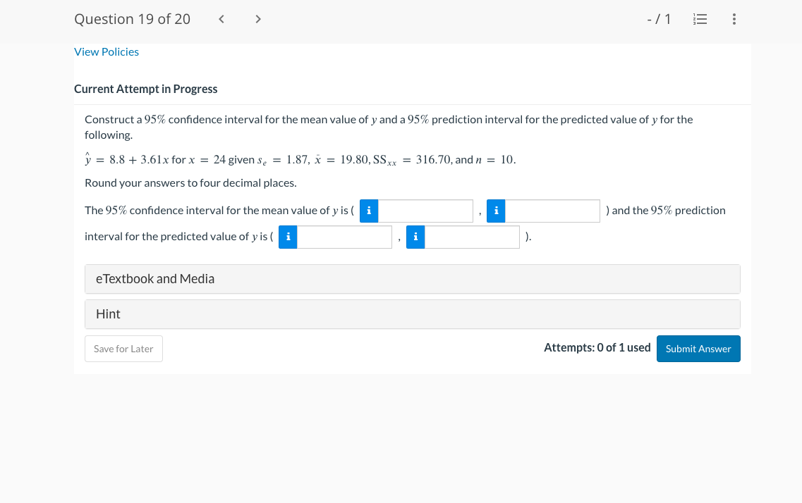 Solved Construct a 95% confidence interval for the mean | Chegg.com