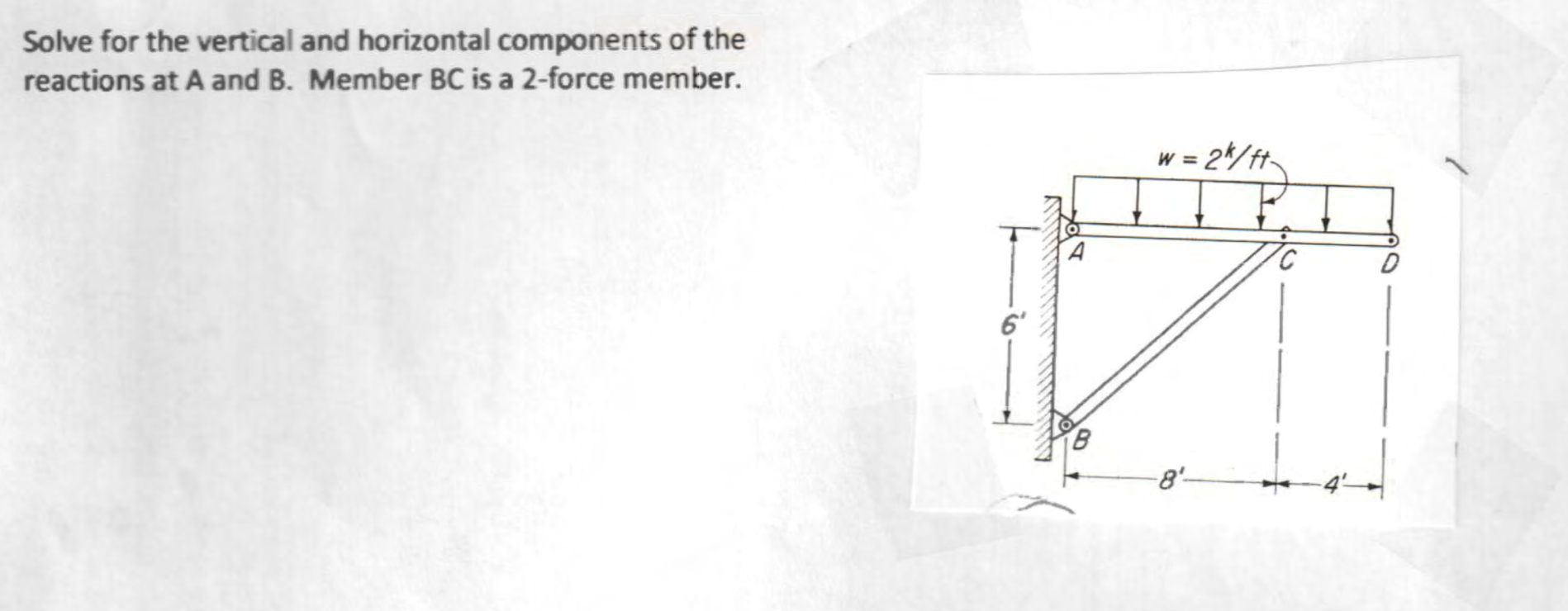 Solved Solve for the vertical and horizontal components of | Chegg.com