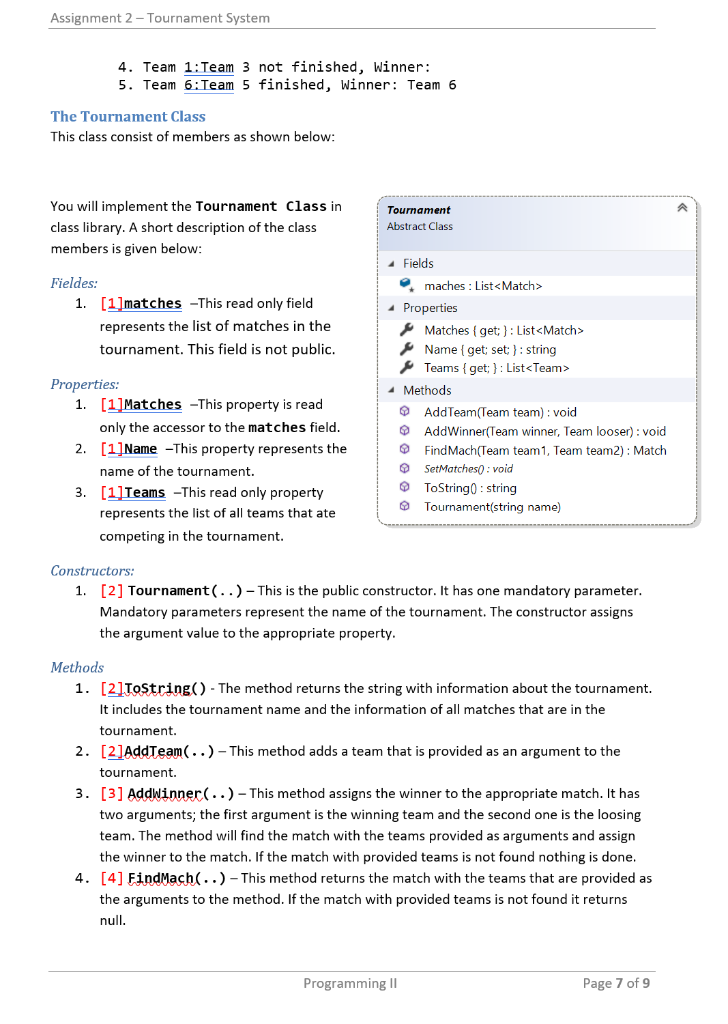 Programming II Assignment 2 Once you are done with | Chegg.com