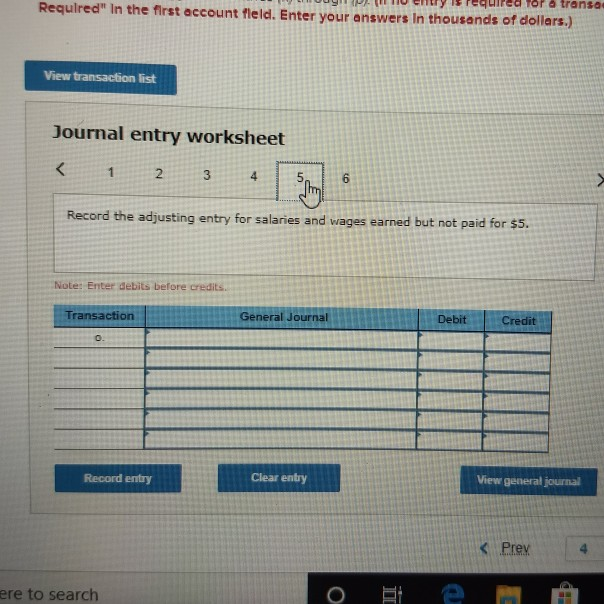 Solved Journal entry worksheet Record the adjusting entry | Chegg.com