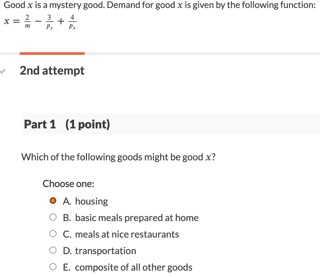 Solved Good x is a mystery good. Demand for good x is given | Chegg.com