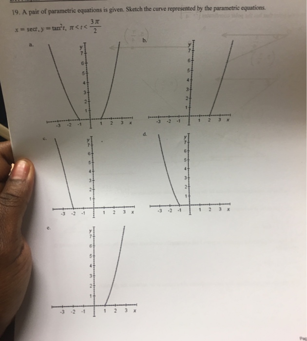 Solved A Pair Of Parametric Equations Is Given Sketch The