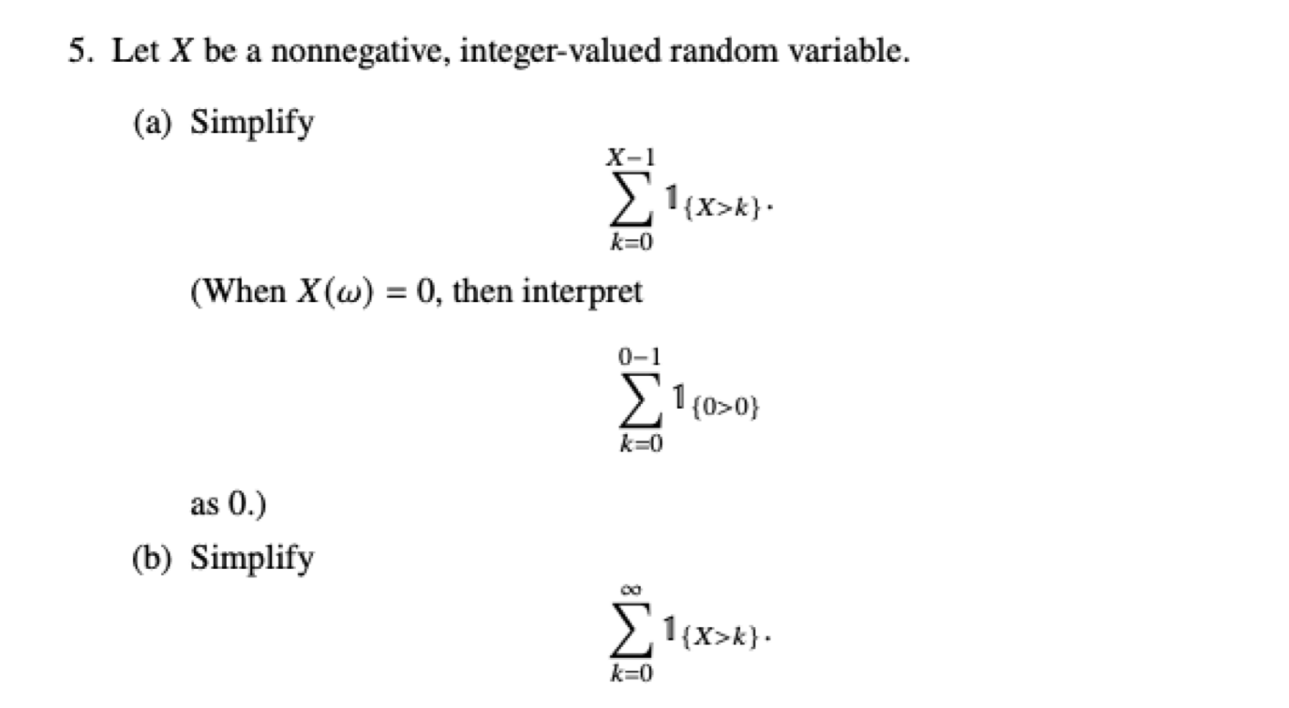 Solved 5 Let X Be A Nonnegative Integer Valued Random 9092