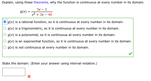 Solved Explain, using these theorems, why the function is | Chegg.com
