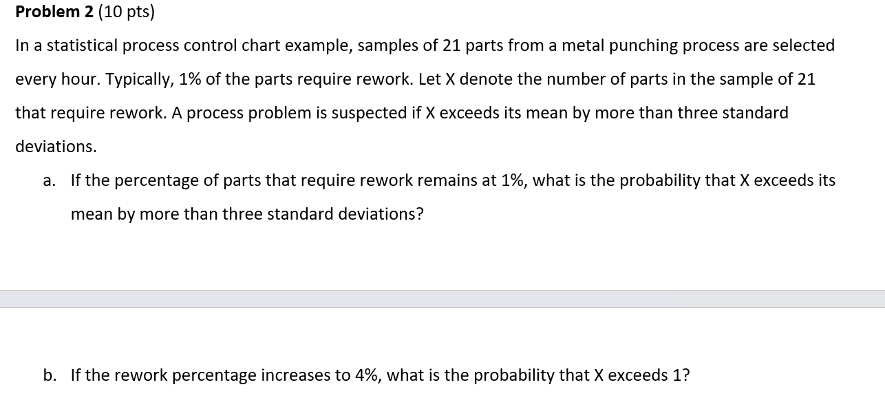 Solved Problem 2 (10 ﻿pts)In a statistical process control | Chegg.com