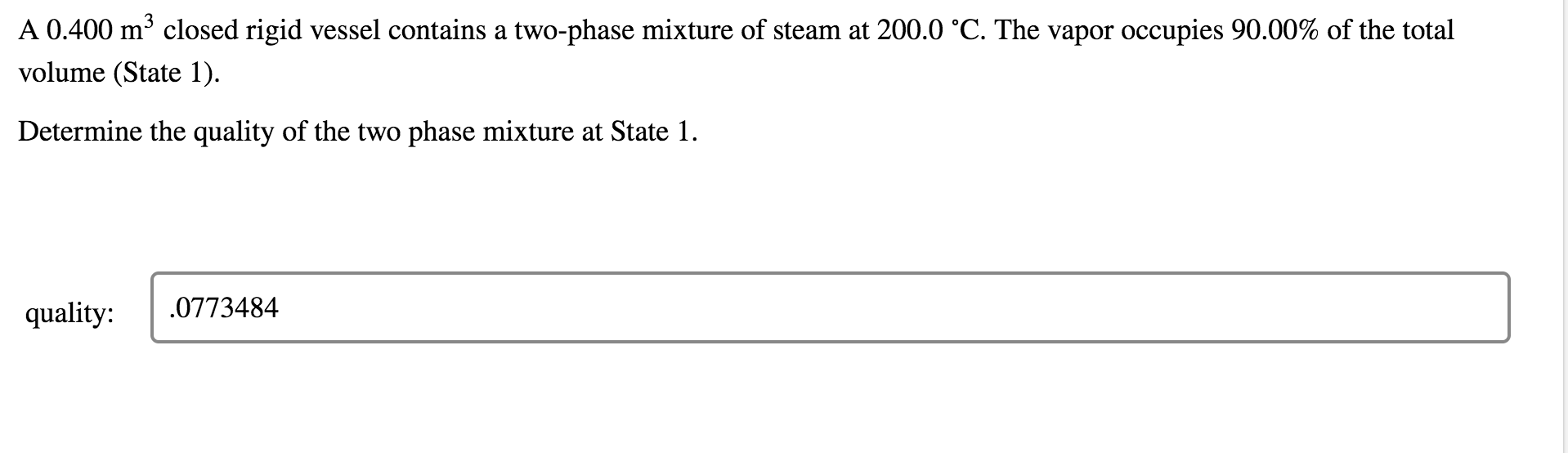 Solved 3 A 0.400 mº closed rigid vessel contains a two-phase | Chegg.com