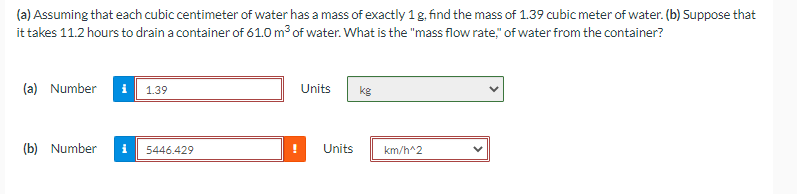 Solved (a) Assuming that each cubic centimeter of water has | Chegg.com