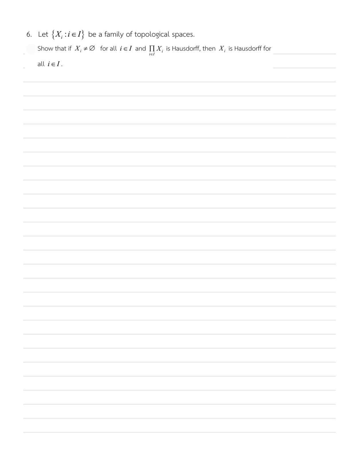 Solved Let {xi:iinI} be ﻿a family of ﻿topological | Chegg.com