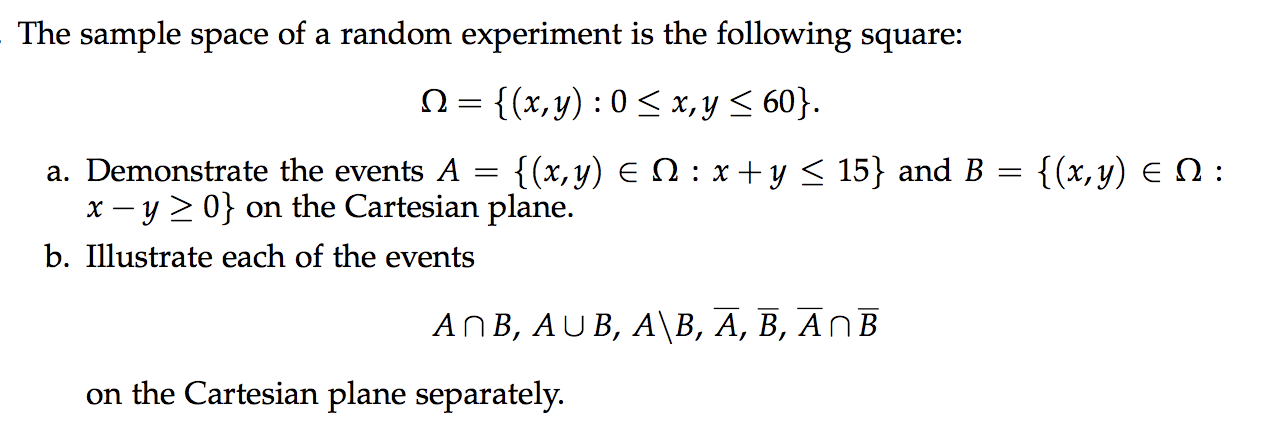 Solved - The sample space of a random experiment is the | Chegg.com