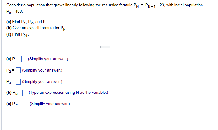 Solved Consider a population that grows linearly following | Chegg.com