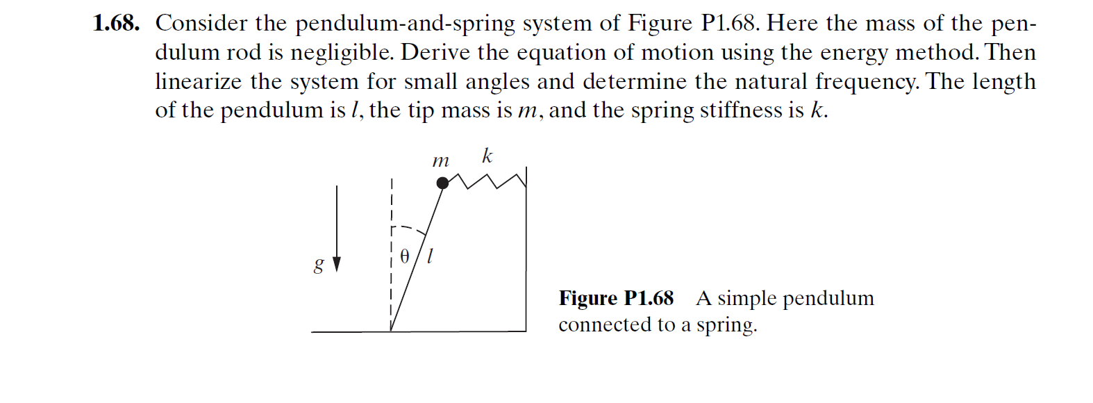 Solved 68. Consider the pendulum-and-spring system of Figure | Chegg.com