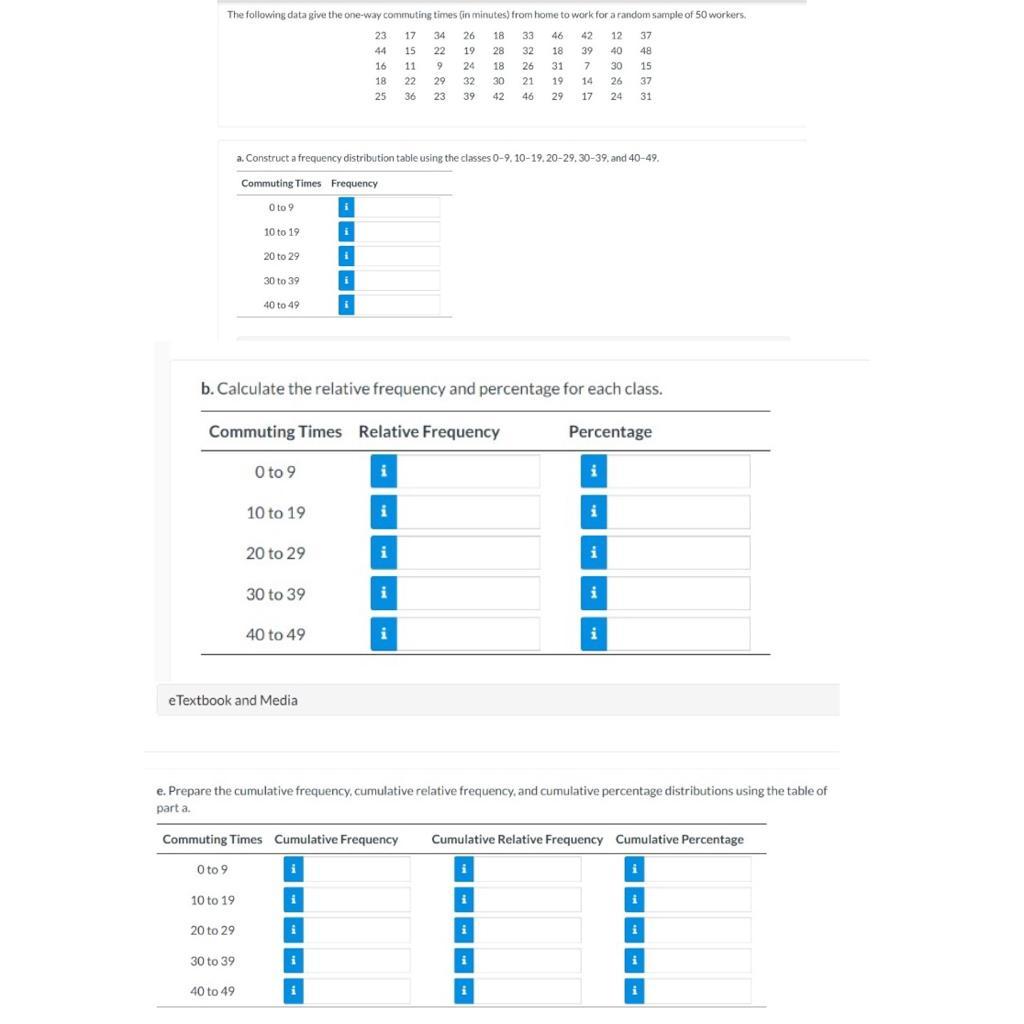 Solved a. Construct a frequency distribution table using the | Chegg.com