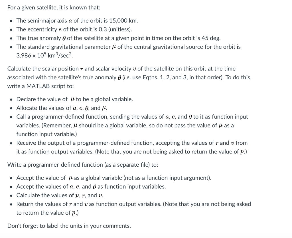 Solved Problem 2 Two key pieces of information in orbital | Chegg.com
