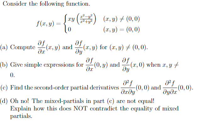 Solved Consider the following function. | Chegg.com