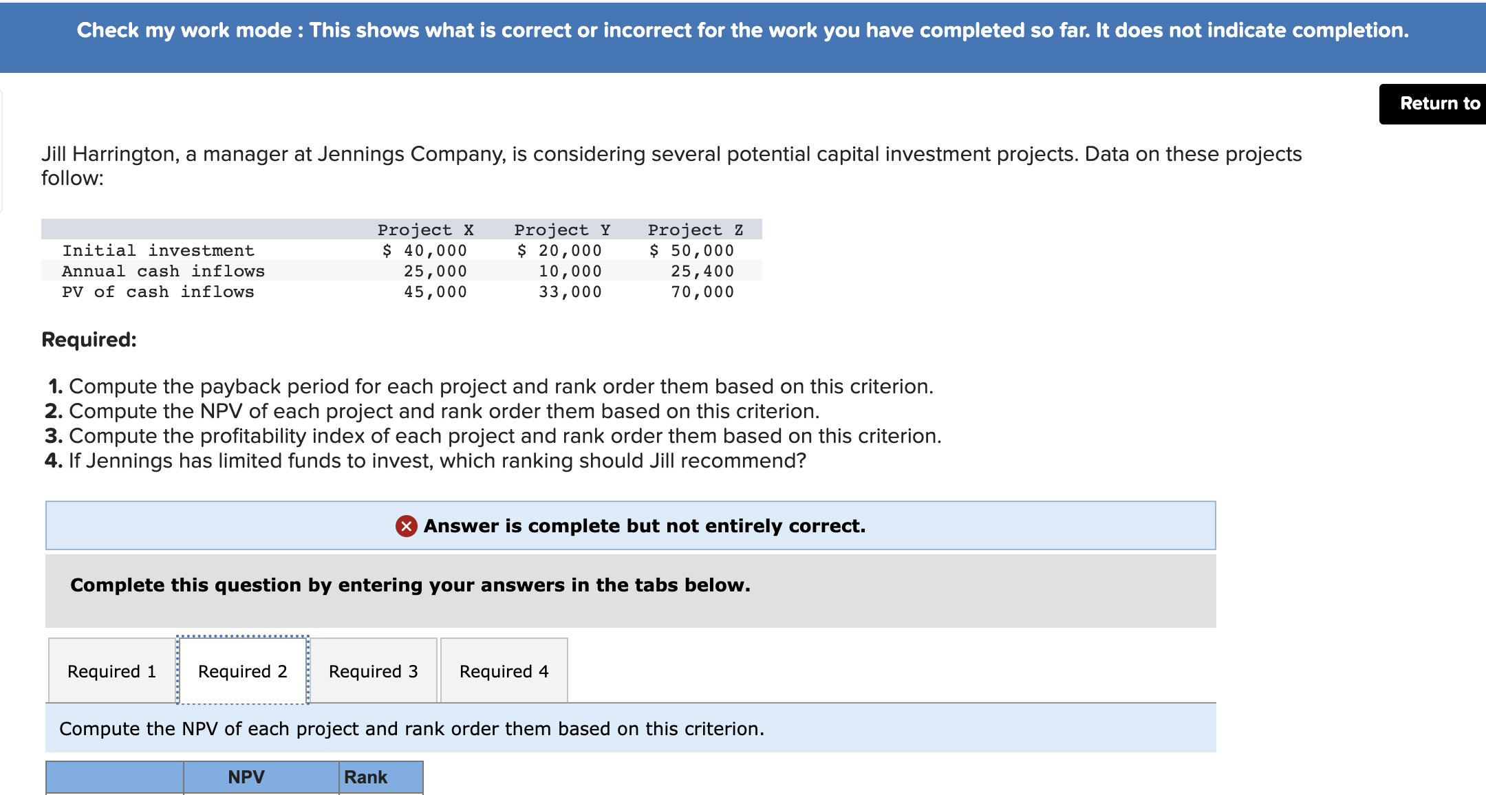 Solved Check my work mode : This shows what is correct or | Chegg.com