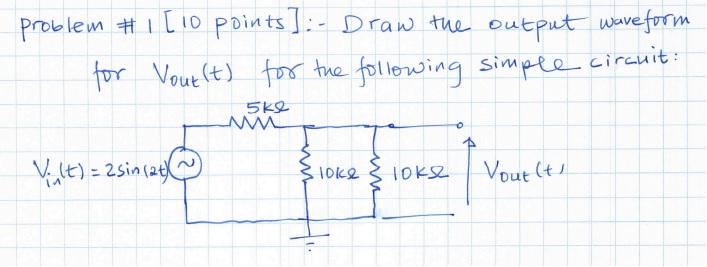 Solved problem \# 1[10 points ]: - Draw the output waveform | Chegg.com
