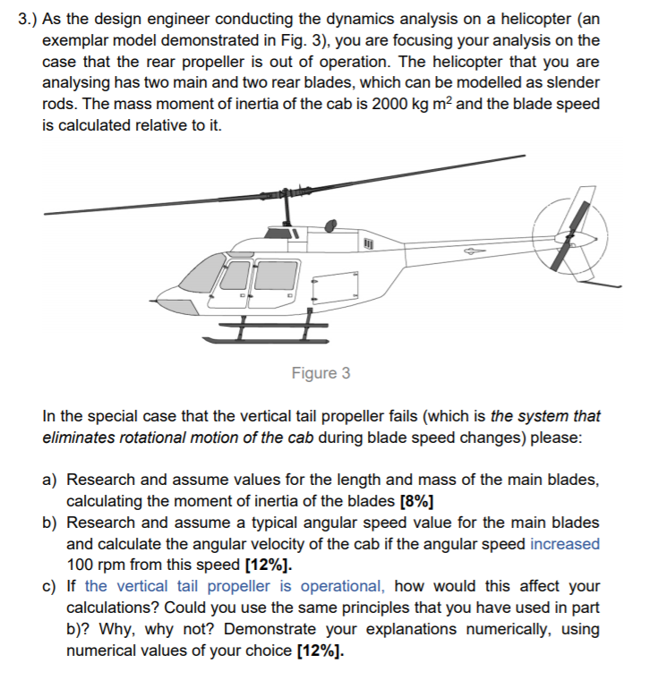 3.) As the design engineer conducting the dynamics | Chegg.com