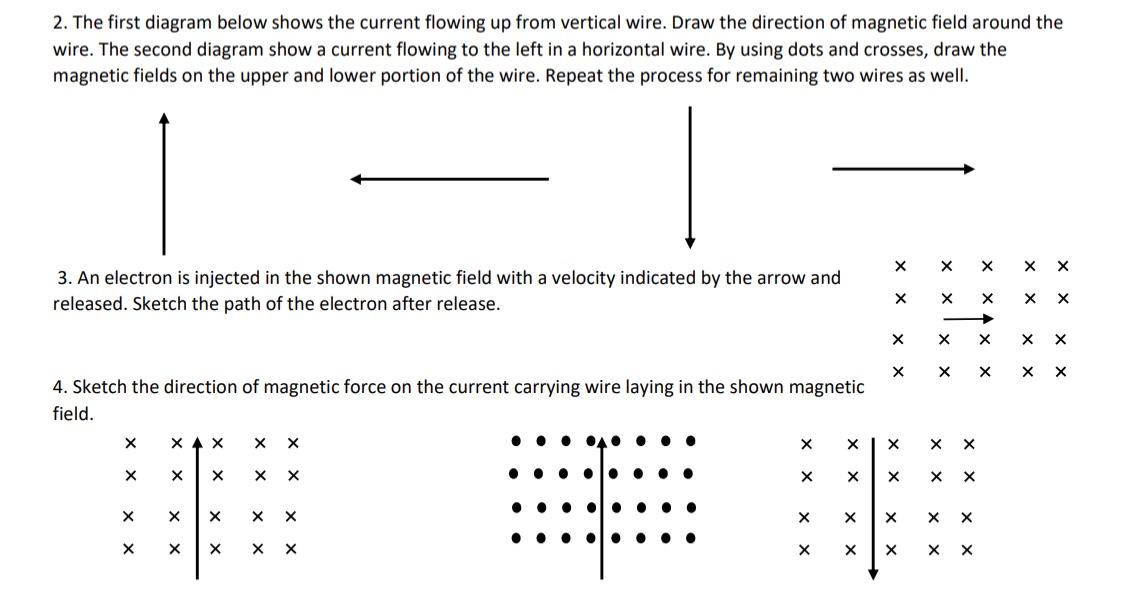 Solved 2. The first diagram below shows the current flowing | Chegg.com