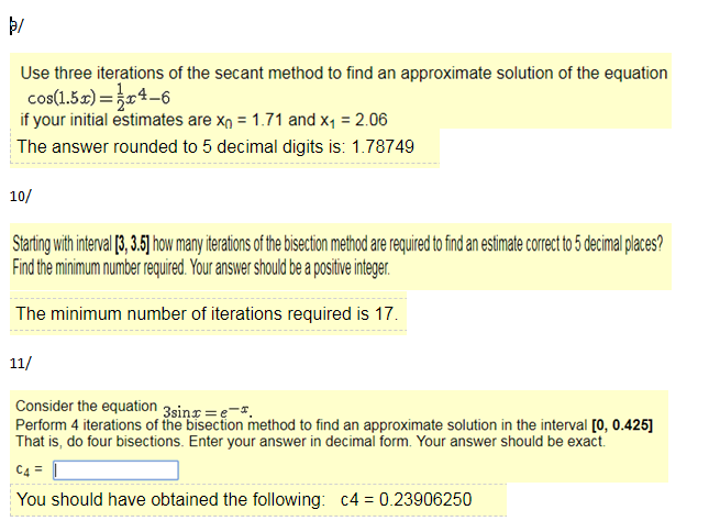 Solved Use three iterations of the secant method to find an | Chegg.com