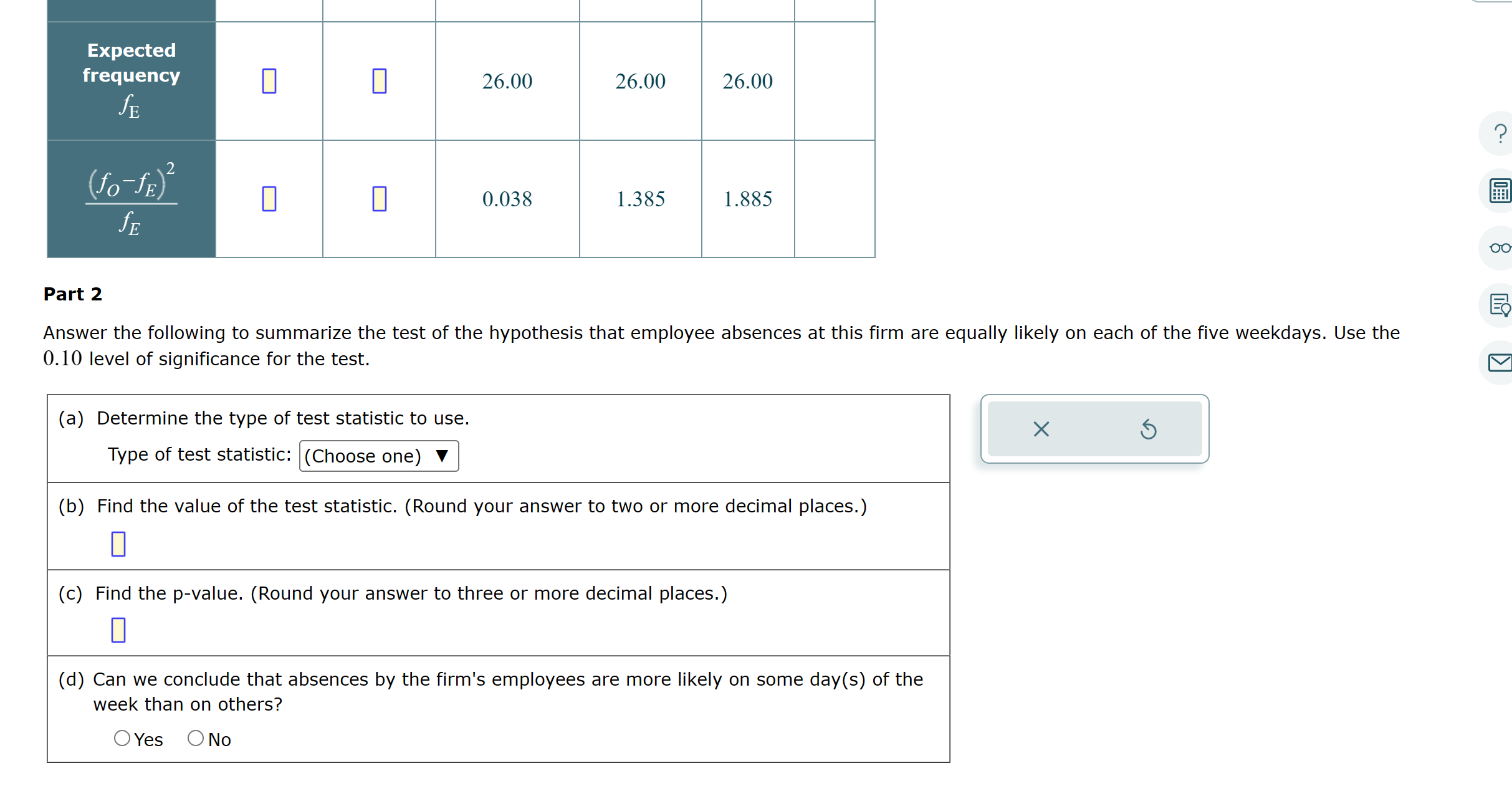 Solved Fill in the missing values in the table. Round your | Chegg.com