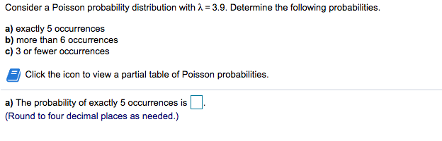 Solved Consider a Poisson probability distribution | Chegg.com