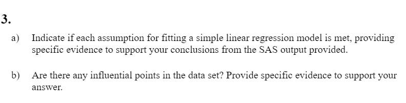 a) Indicate if each assumption for fitting a simple | Chegg.com