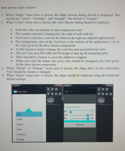 Solved Requirements Create an application to draw a filled | Chegg.com