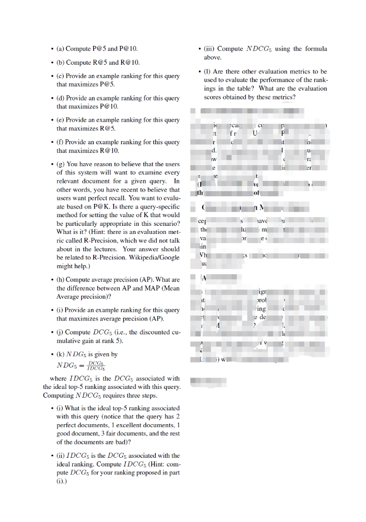 Solved column 'rank' gives the rank of the document. The | Chegg.com
