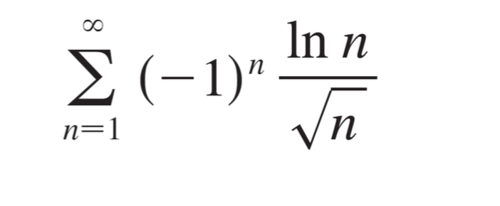 Solved In n (-1)" n n=1 | Chegg.com