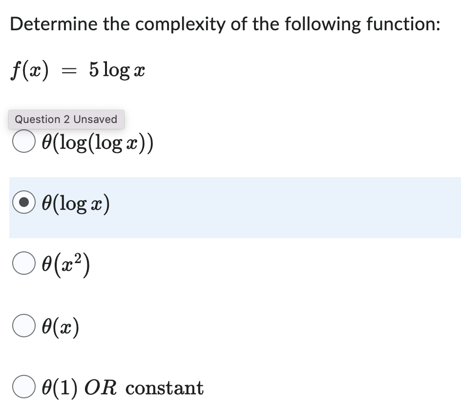 Solved Determine the Complexity of the following | Chegg.com