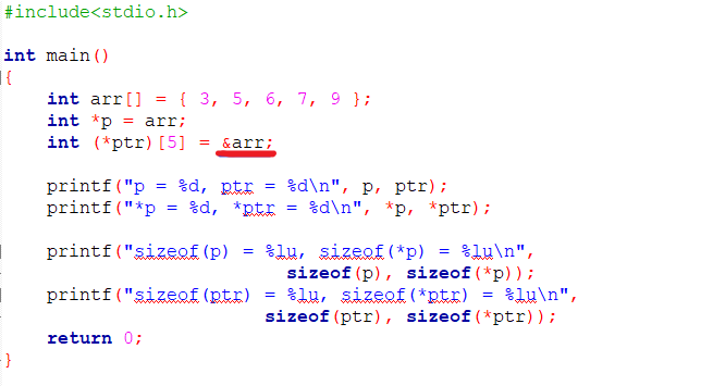 Solved #include int main() l { int arr[] = { 3, 5, 6, 7, 9 | Chegg.com