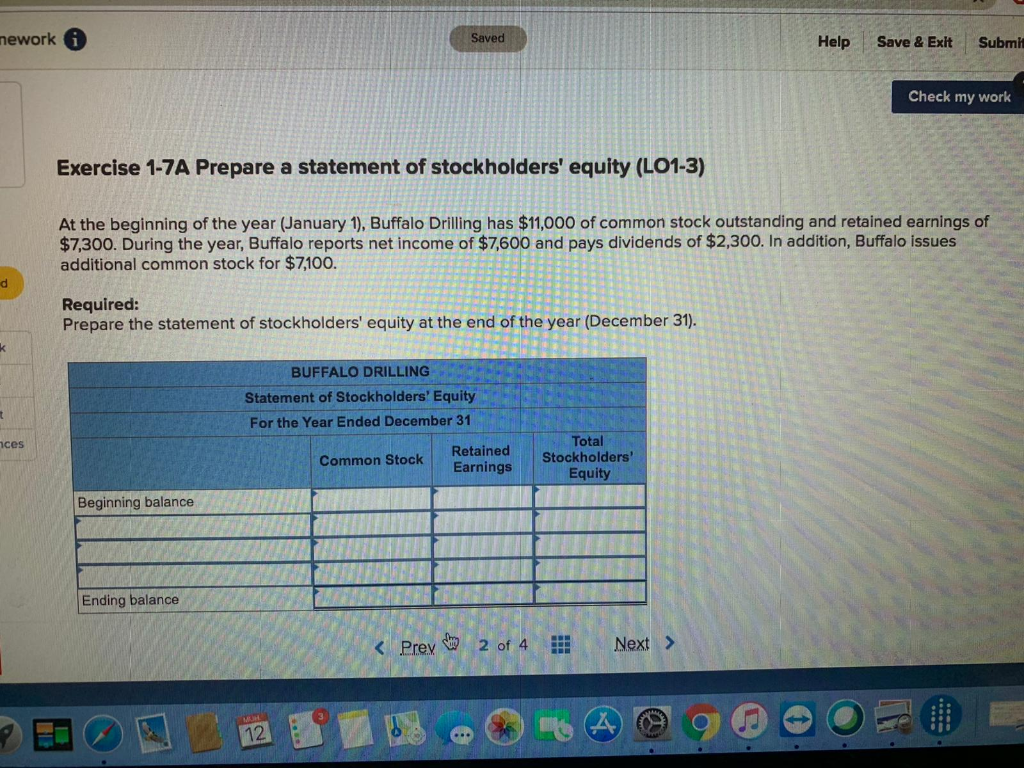 Solved mework i Saved Help Save & Exit Submi Check my work | Chegg.com