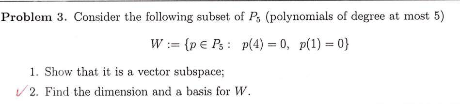 Solved Problem 3. Consider the following subset of P5 | Chegg.com