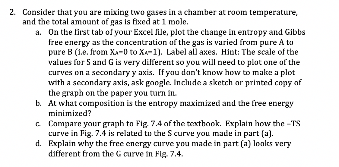 2. Consider that you are mixing two gases in a | Chegg.com