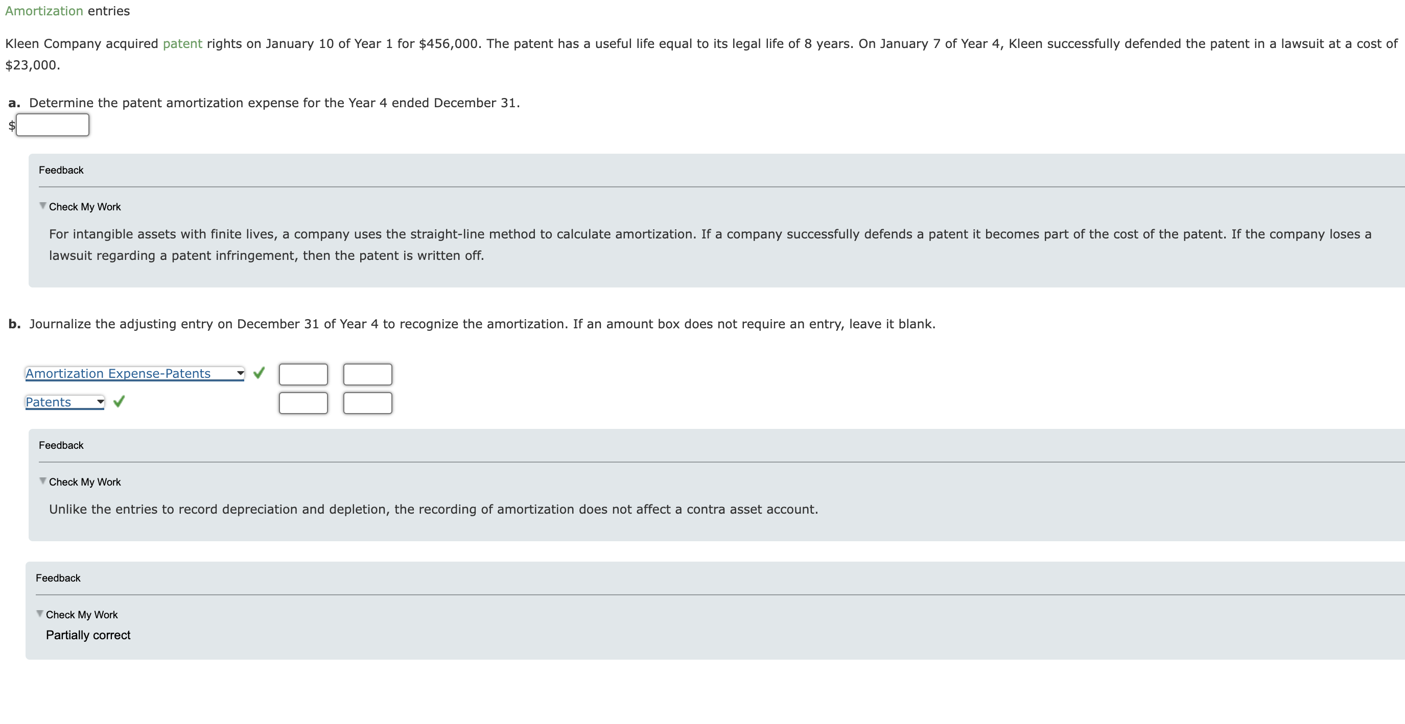 Solved Amortization entries$23,000.a. ﻿Determine the patent | Chegg.com