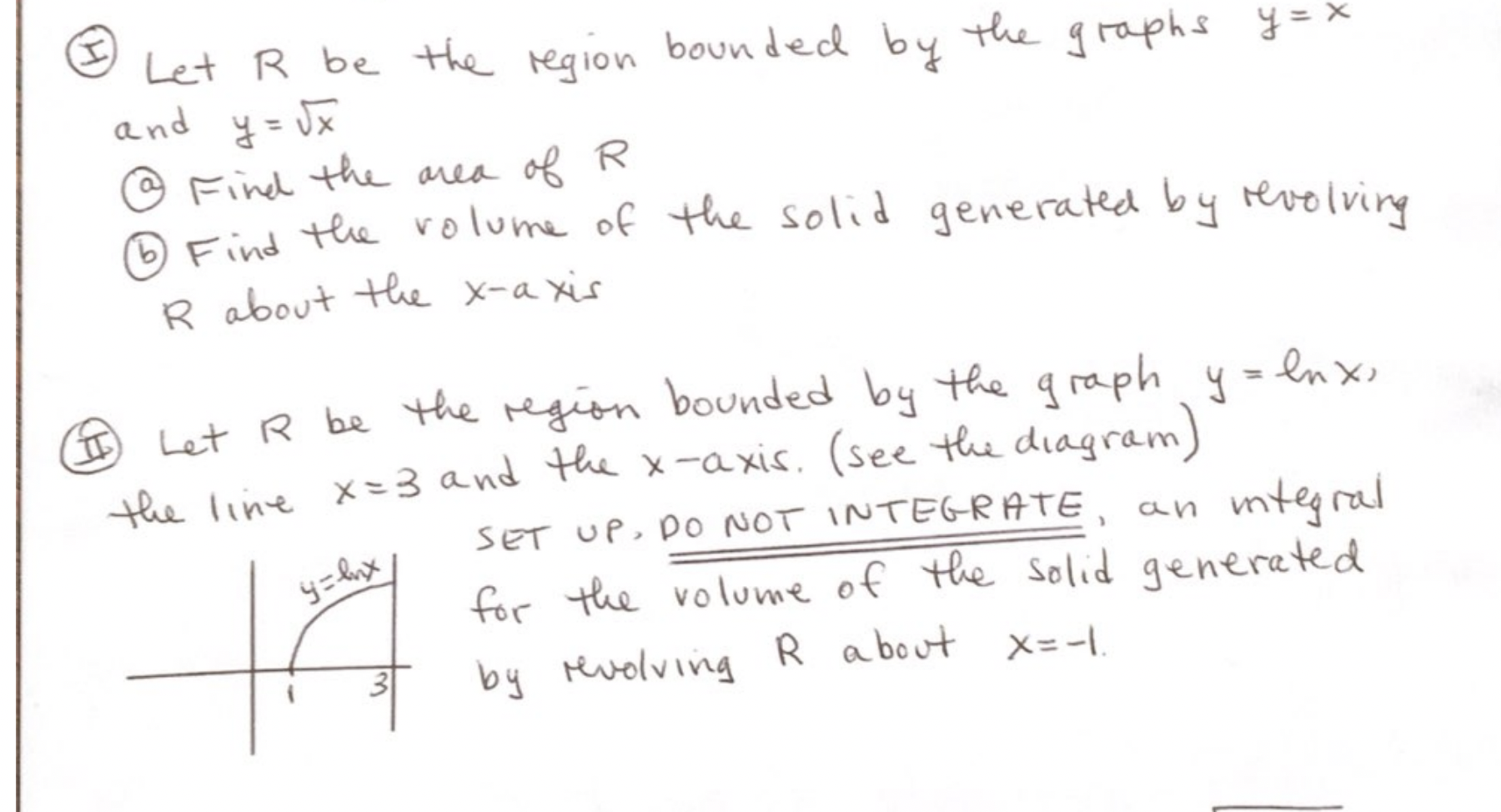 Solved x 4 R. Let R be the region bounded by the graphs y=x | Chegg.com
