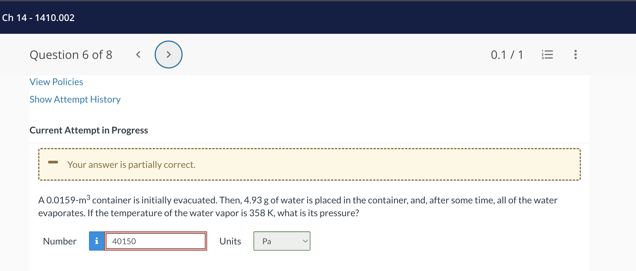 Solved A 0.0159-m3 ﻿container is initially evacuated. Then, | Chegg.com