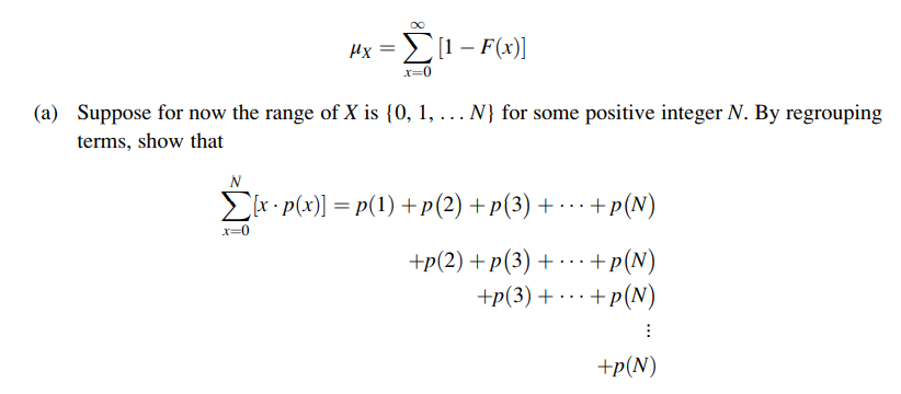 Solved For a discrete rv X taking values in {0, 1, 2, 3, | Chegg.com